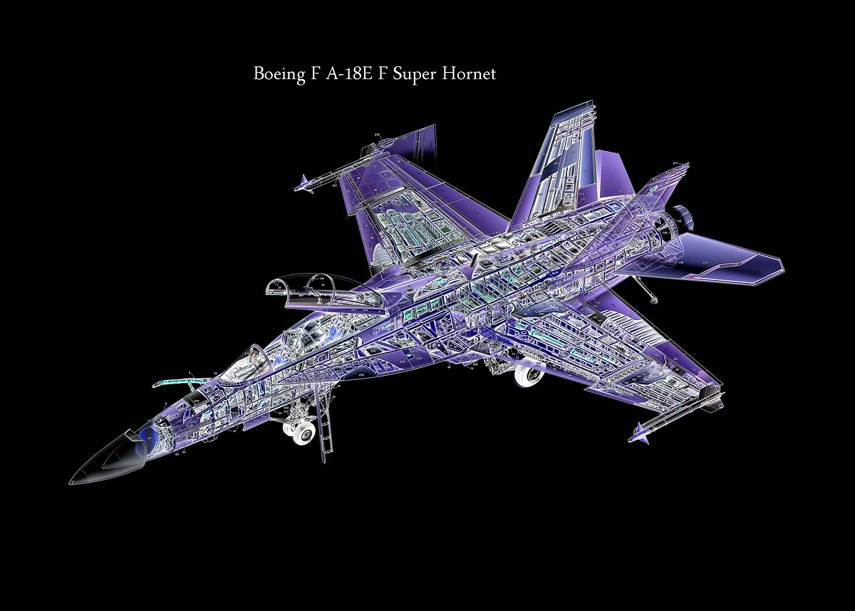 'Boeing F A 18E F Super Hor' Poster, picture, metal print, paint by moh ...