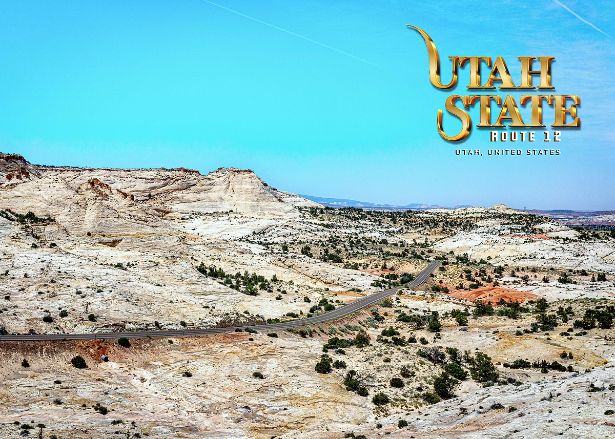 'Utah State Route 12' Poster, picture, metal print, paint by Gestalt ...