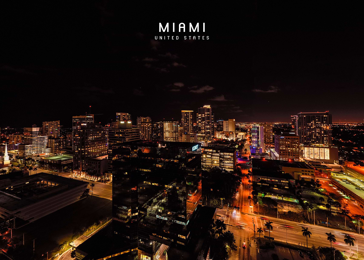 'Miami ' Poster, picture, metal print, paint by Big City | Displate