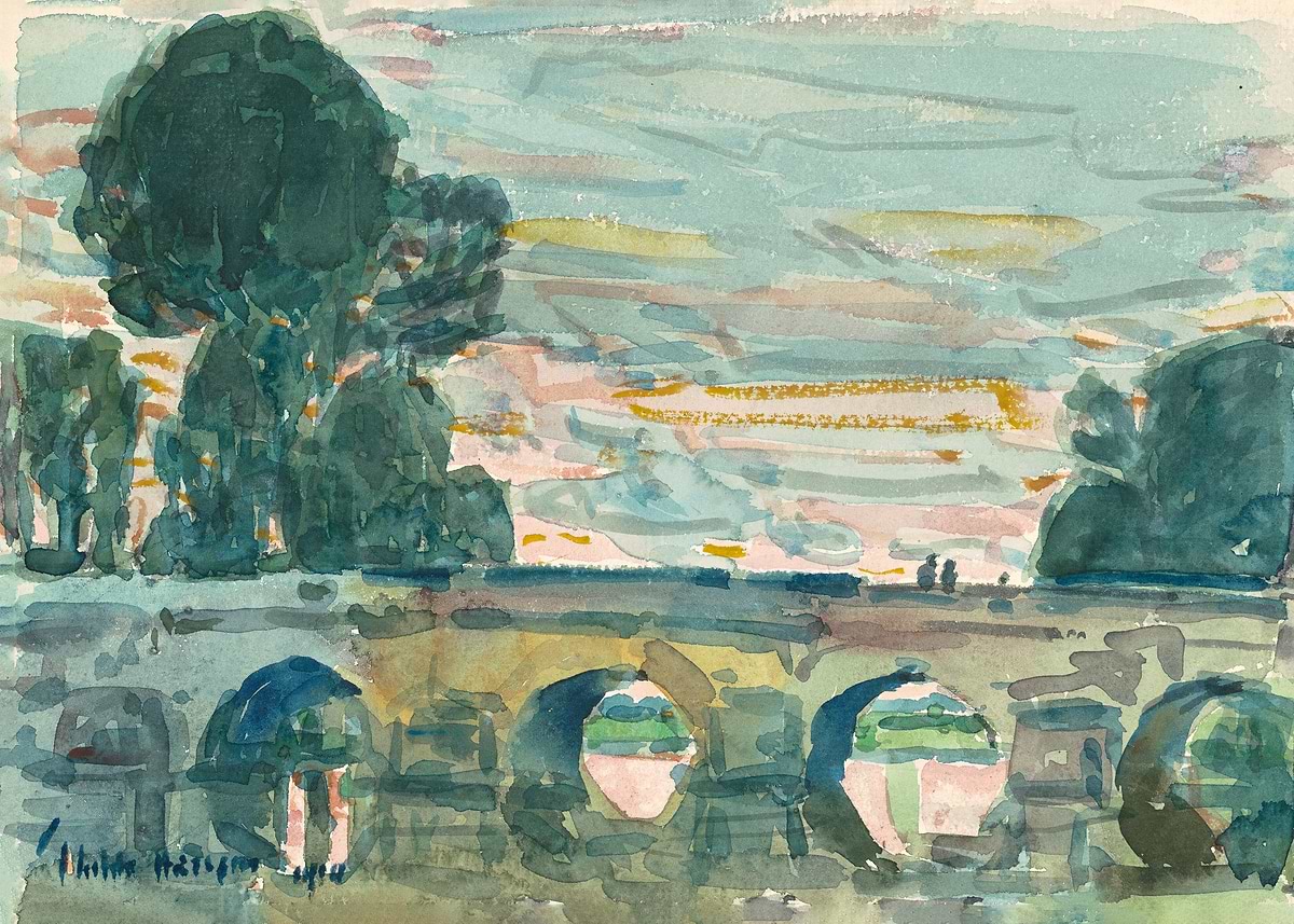 'The Bridge at Grez ' Poster, picture, metal print, paint by tony4urban ...