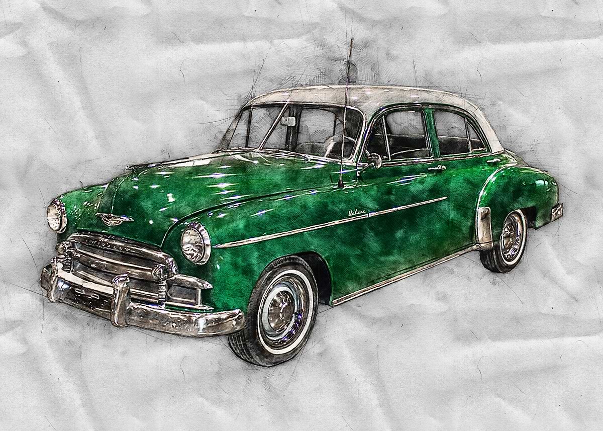 '1951 Chevrolet Bel Air' Poster, picture, metal print, paint by ...