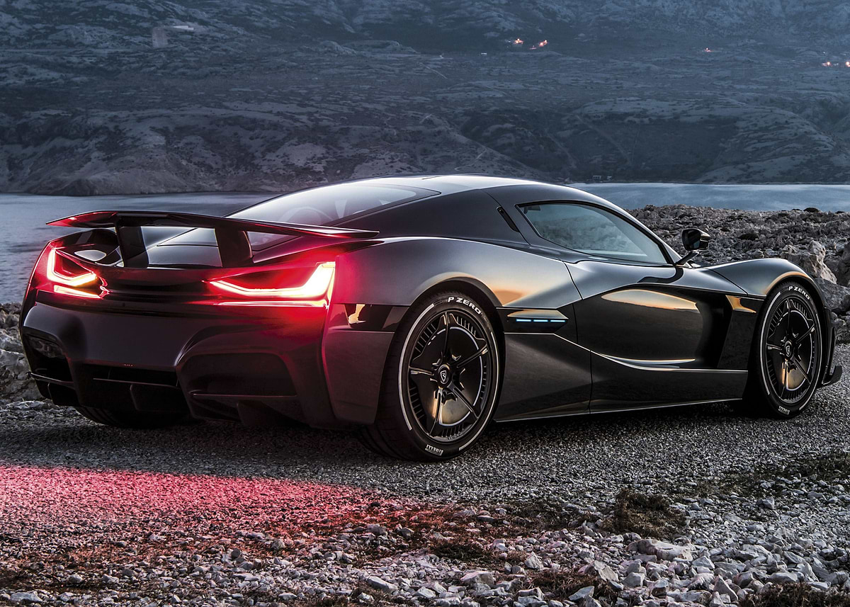 'Rimac C Two' Poster, picture, metal print, paint by Monster Car | Displate