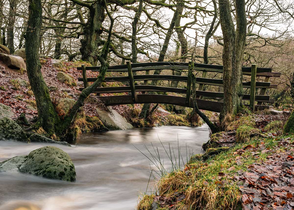 'Peak District Bridge' Poster, picture, metal print, paint by Nathan ...