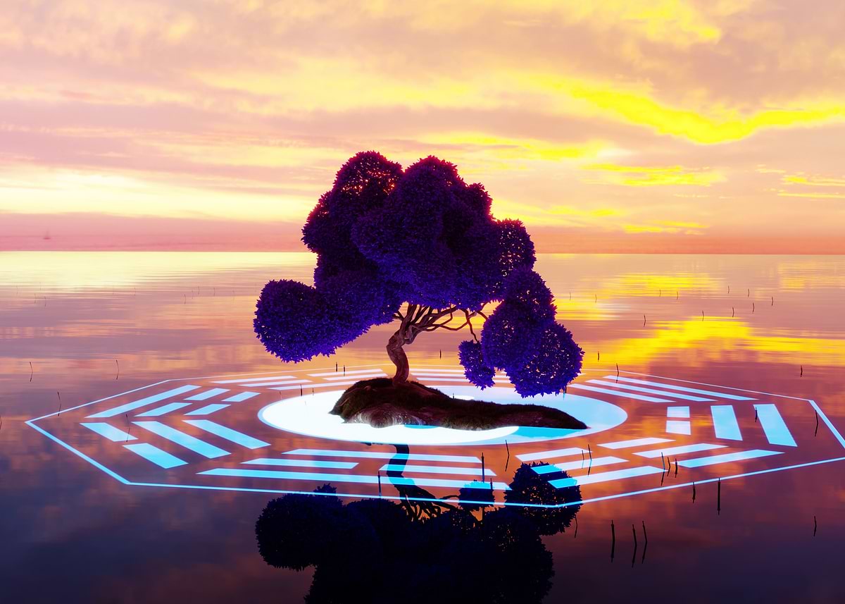 'Eternal Tao' Poster, picture, metal print, paint by Genris | Displate