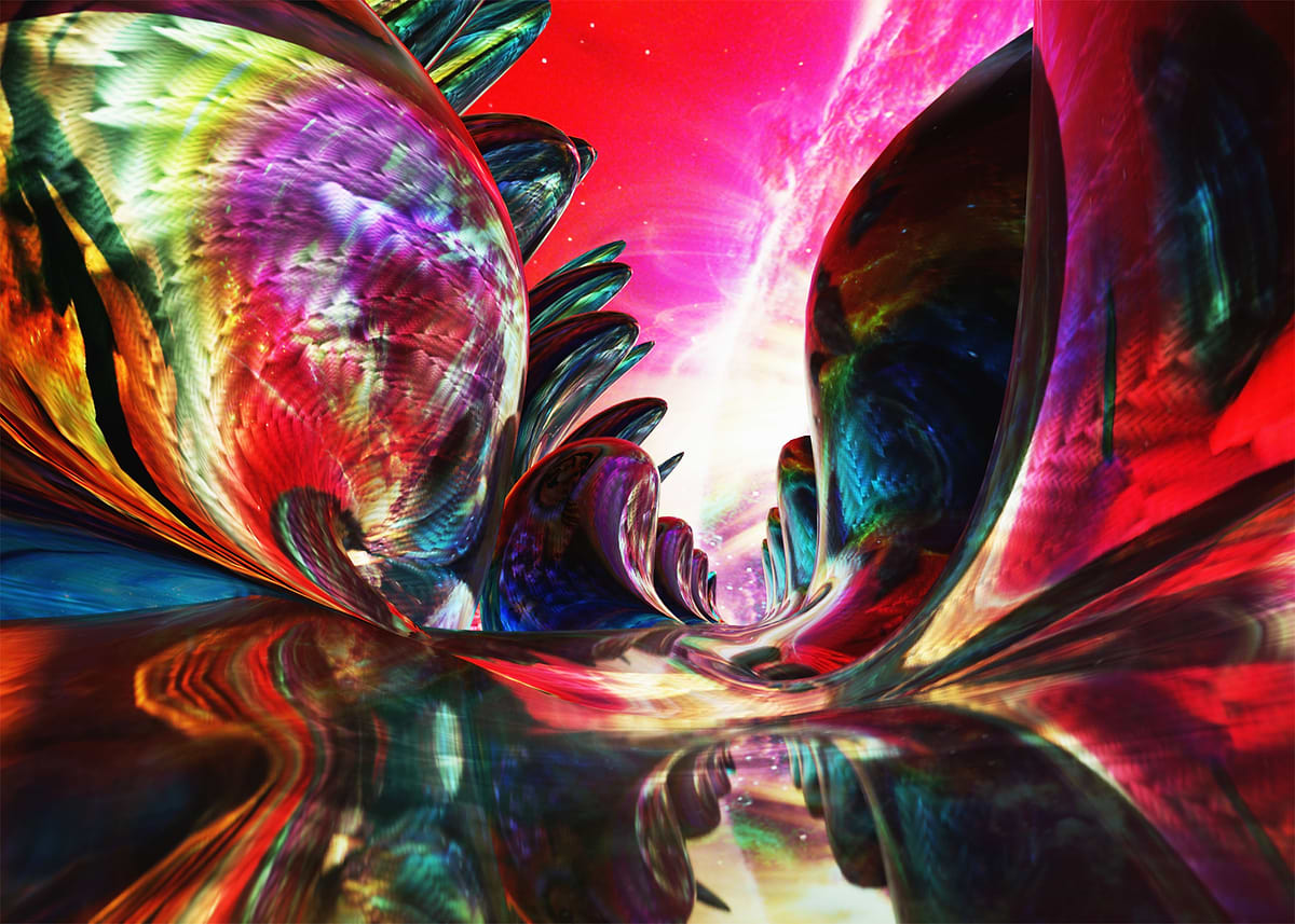 'Fractal Mountain Pathway' Poster, picture, metal print, paint by Milos ...