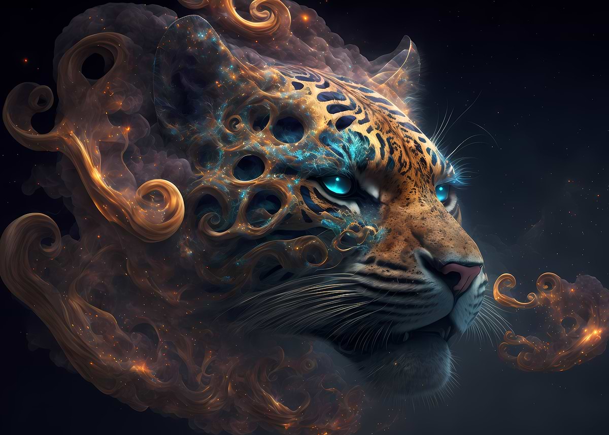 'Spirit Animal Tiger' Poster, picture, metal print, paint by Jiri ...