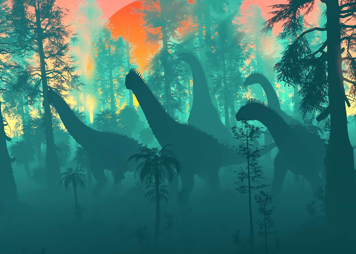 ' Brontosaurus dinosaur' Poster, picture, metal print, paint by Gigi ...