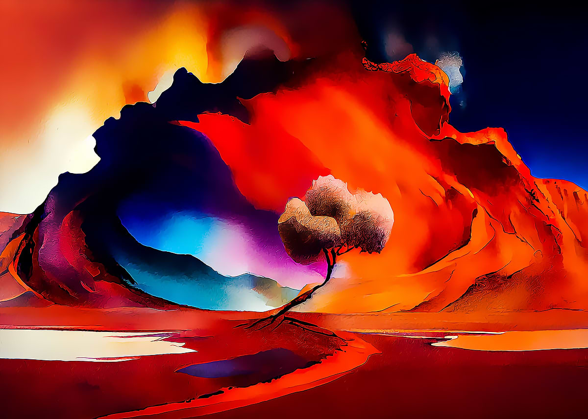 'Landscape Painting' Poster, picture, metal print, paint by Tona Arts ...