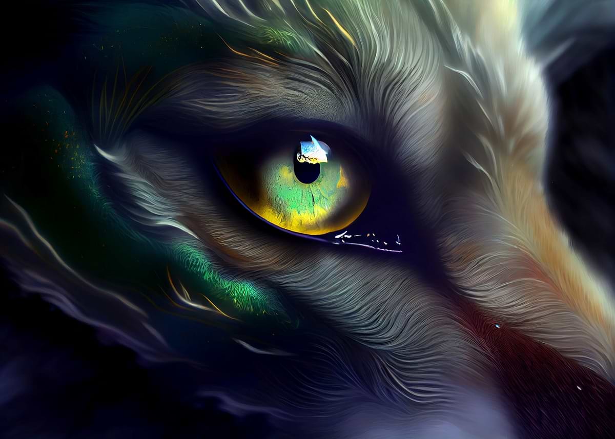 'Eye of the wolf' Poster, picture, metal print, paint by Below Horizon ...