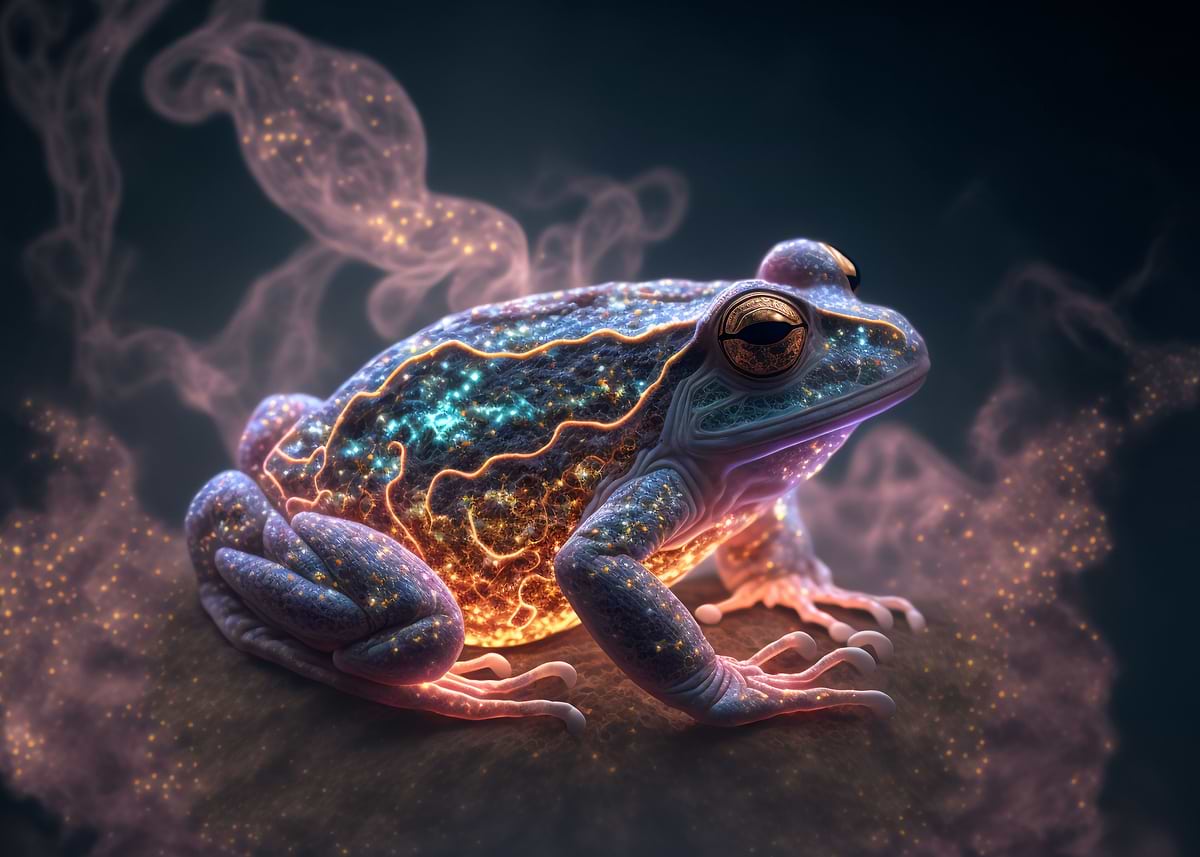 'Spirit Animal Frog' Poster, picture, metal print, paint by Jiri ...