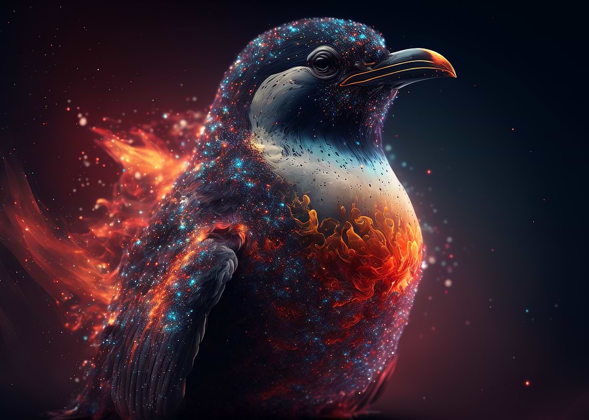'Spirit Animal Penguin' Poster, picture, metal print, paint by Jiri ...