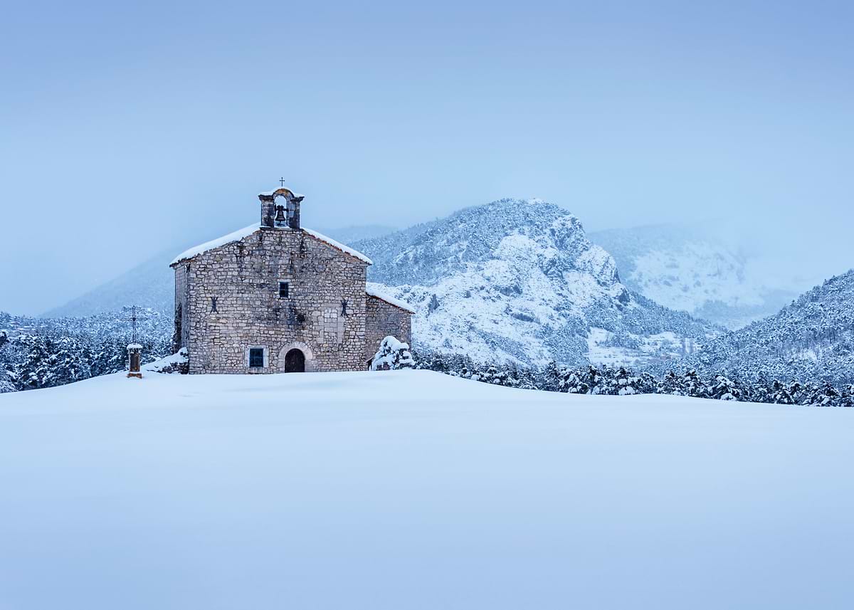 'Lonely Church' Poster, picture, metal print, paint by Mango Art | Displate