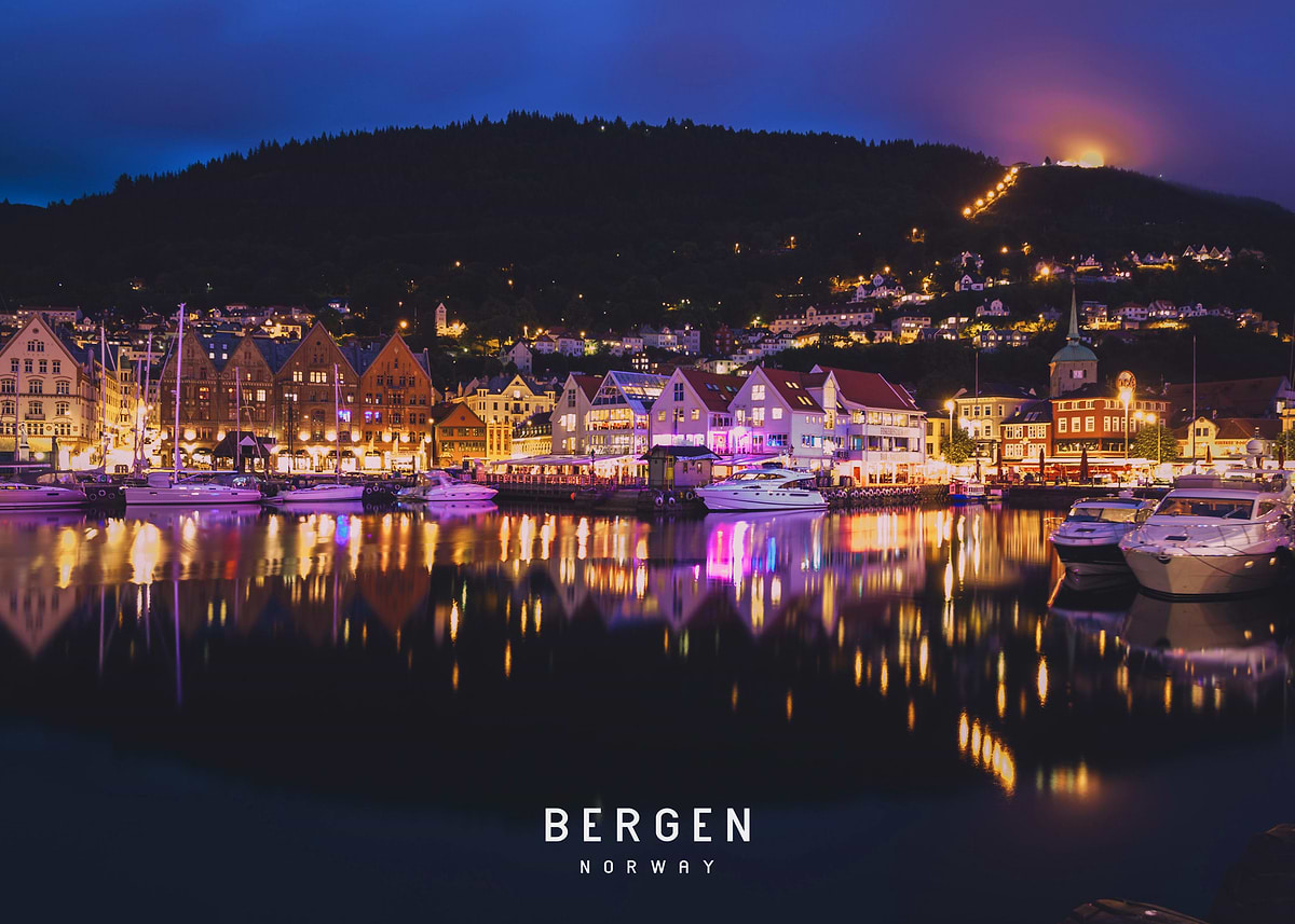 'Bergen ' Poster, picture, metal print, paint by Explore Universe ...