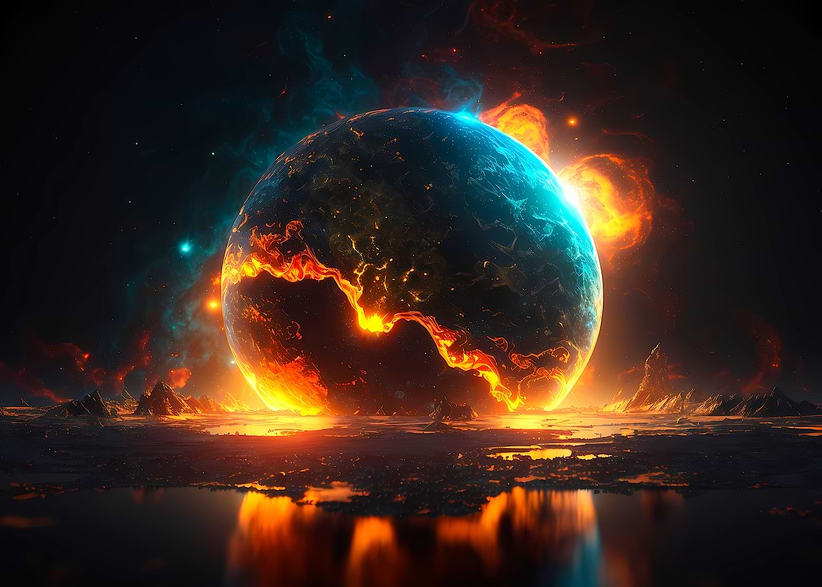 'Epic Planet' Poster, picture, metal print, paint by Artexio | Displate
