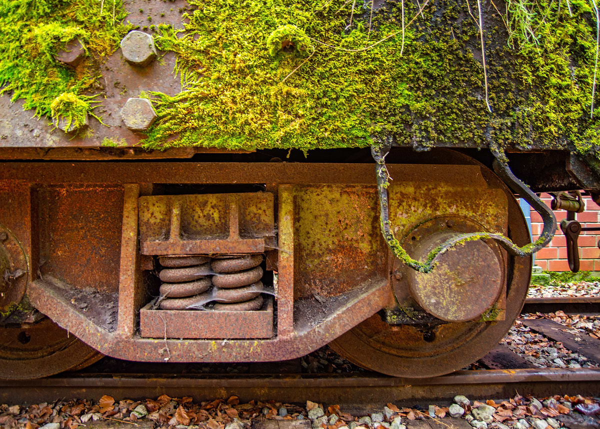 'Green and rust' Poster, picture, metal print, paint by Nicolas Pardoel ...