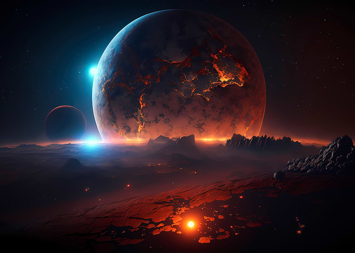 'Intergalactic Planet' Poster, picture, metal print, paint by Artexio ...