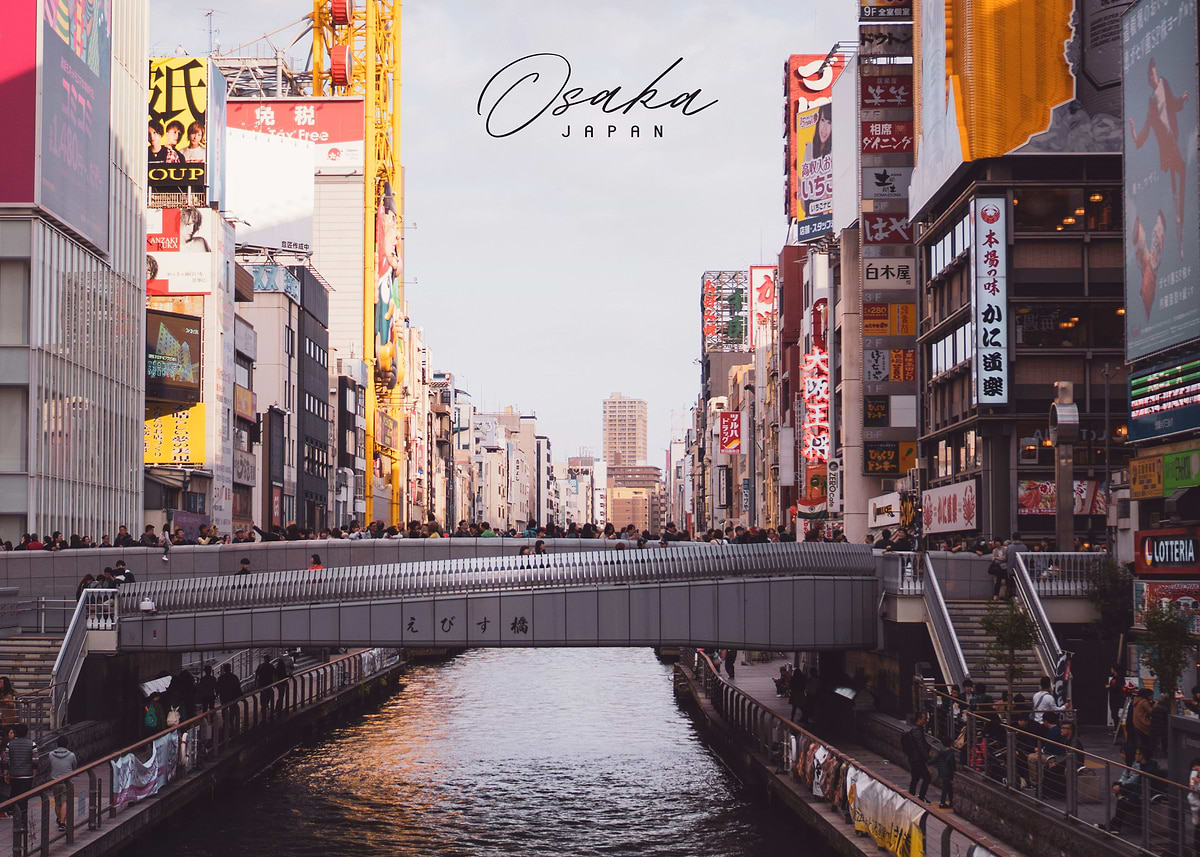 'Osaka ' Poster, picture, metal print, paint by Travel Addict | Displate