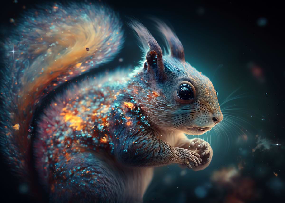 'Spirit Animal Squirrel' Poster, picture, metal print, paint by Jiri ...