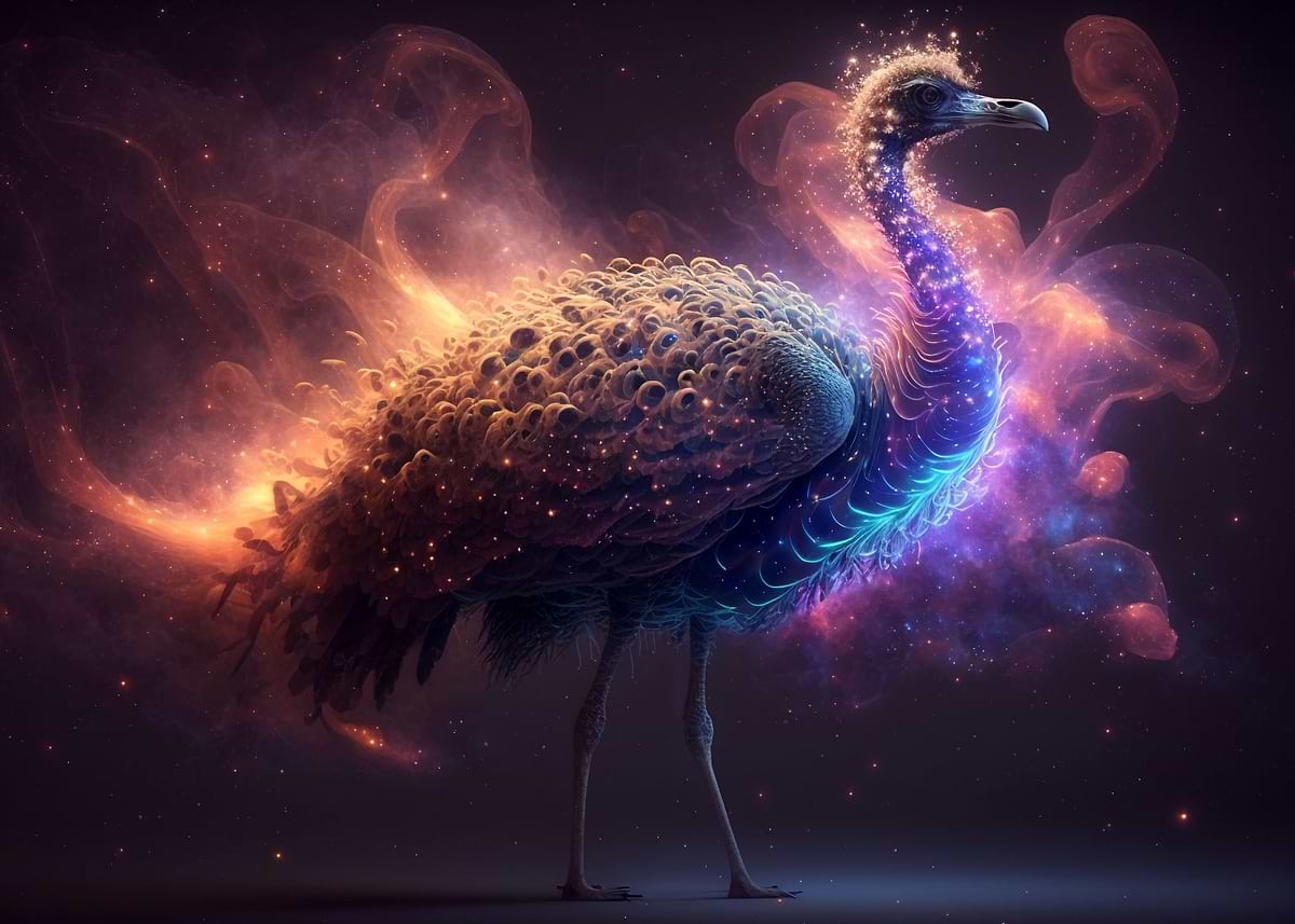 'Spirit Animal Emu' Poster, picture, metal print, paint by Jiri Hodecek ...