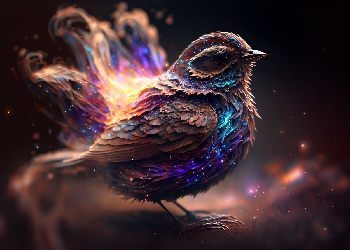 'Spirit Animal Sparrow' Poster, picture, metal print, paint by Jiri ...