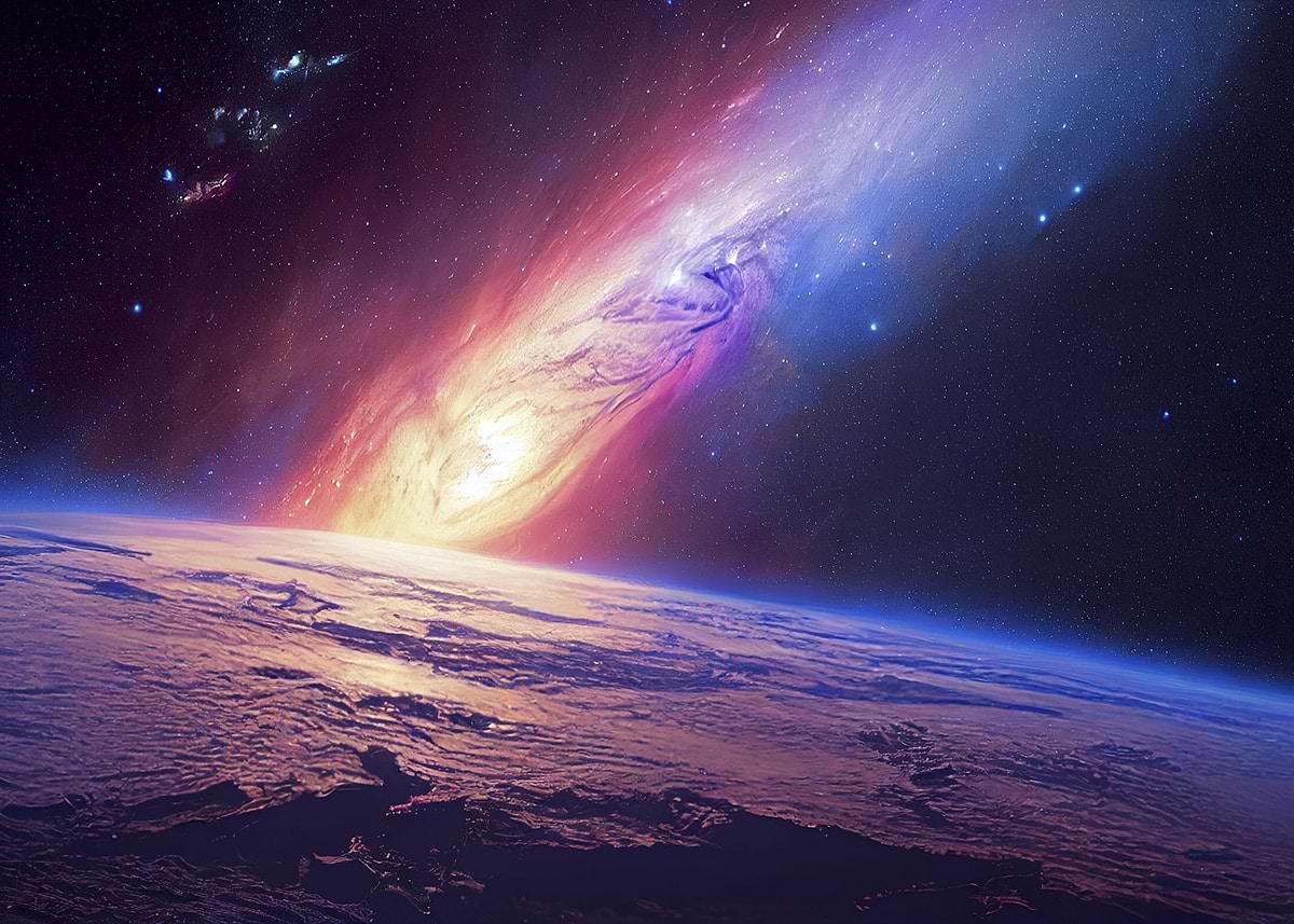 'Space another world' Poster, picture, metal print, paint by Hilda ...