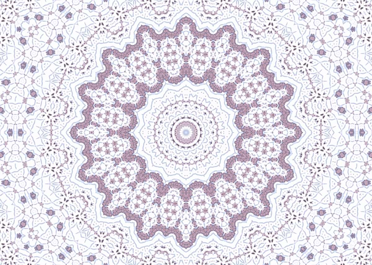 'Lilac Kaleidoscope 1' Poster, picture, metal print, paint by Edy Art ...