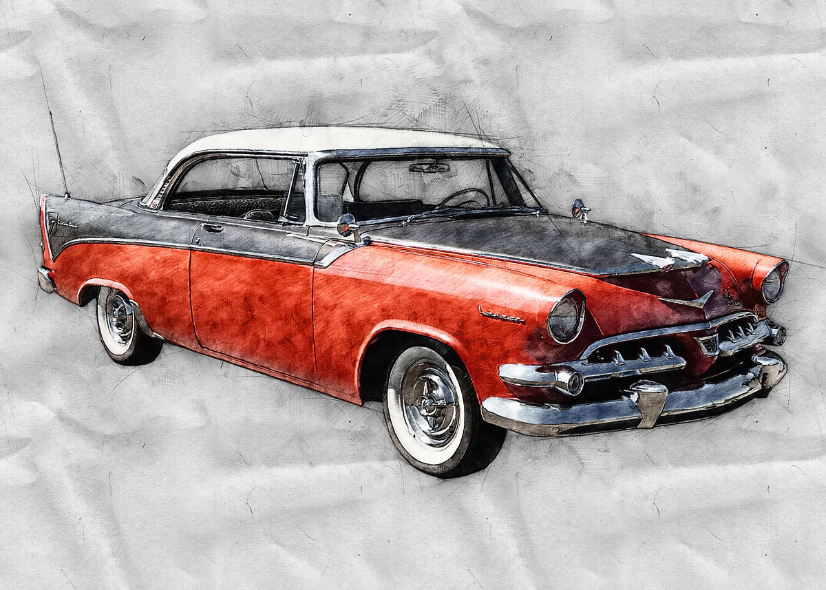 '1956 Dodge Custom Royal' Poster, picture, metal print, paint by ...