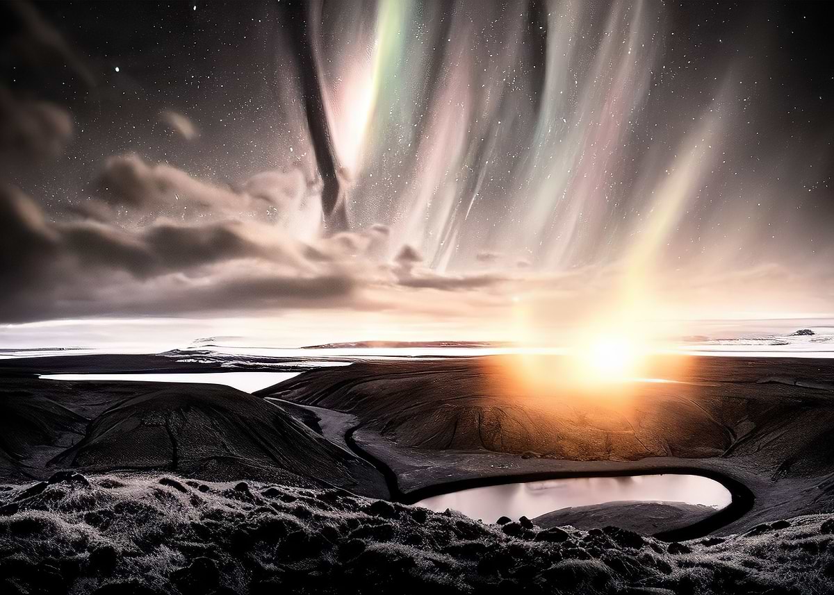 'Habitable Worlds 001' Poster, picture, metal print, paint by ...