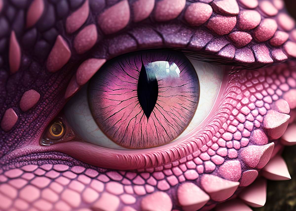 'Fantasy dragon eye' Poster, picture, metal print, paint by Freddie ...