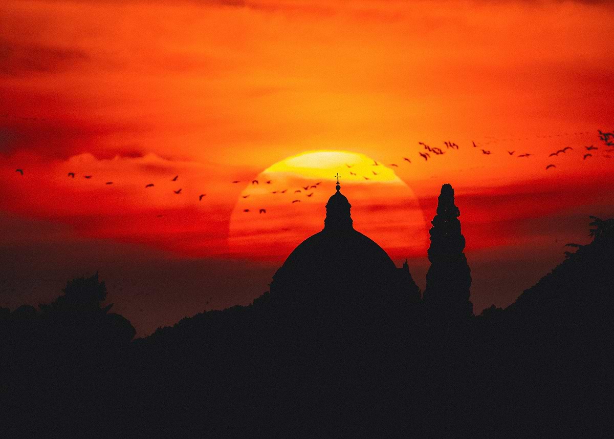 'sunset Hinduism' Poster, picture, metal print, paint by Travel Travel ...