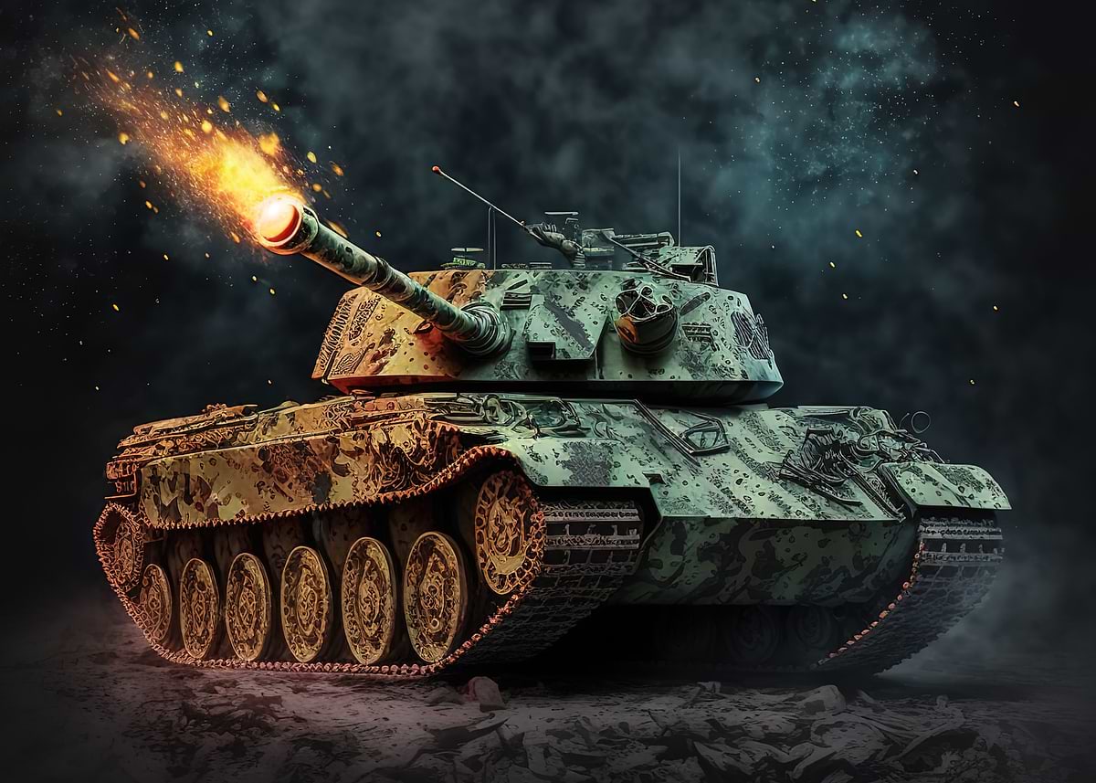 'Battle Tank' Poster, picture, metal print, paint by AlycePreston ...