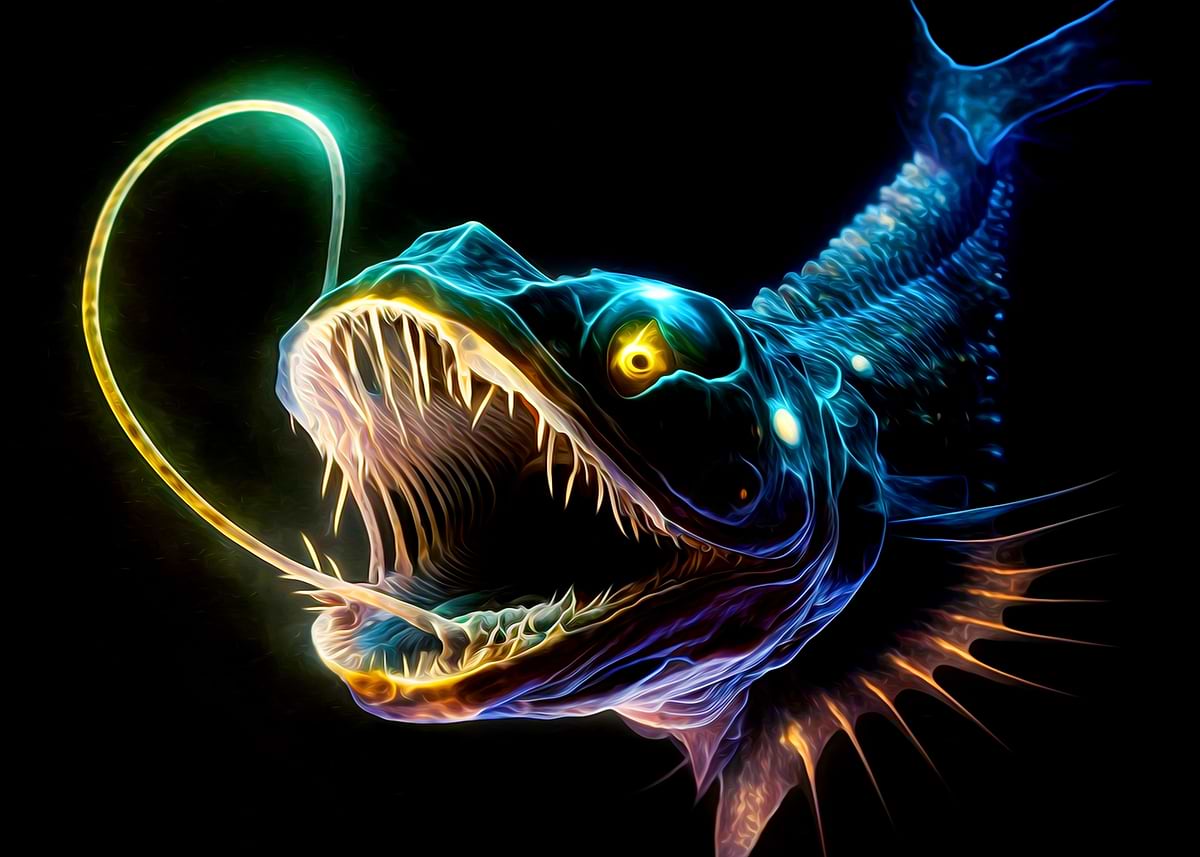 'Fantasy Fish' Poster, picture, metal print, paint by Berry Hall | Displate