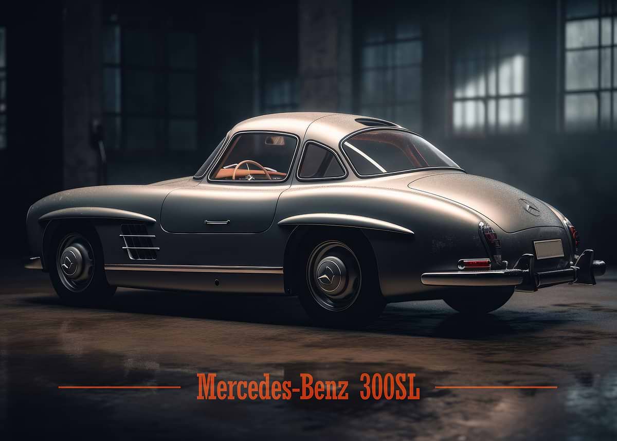 'Mercedes Benz 300SL ' Poster, picture, metal print, paint by Anxhela ...