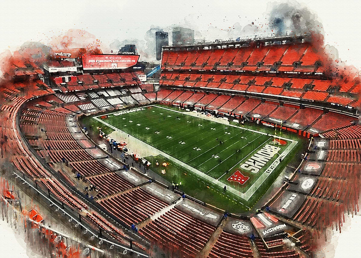 'FirstEnergy Stadium' Poster, picture, metal print, paint by Katty ...