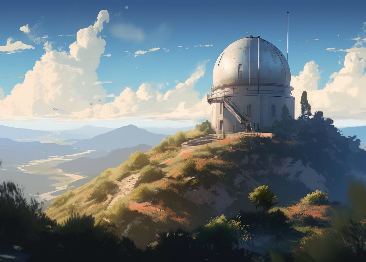 'The astral observatory' Poster, picture, metal print, paint by ...
