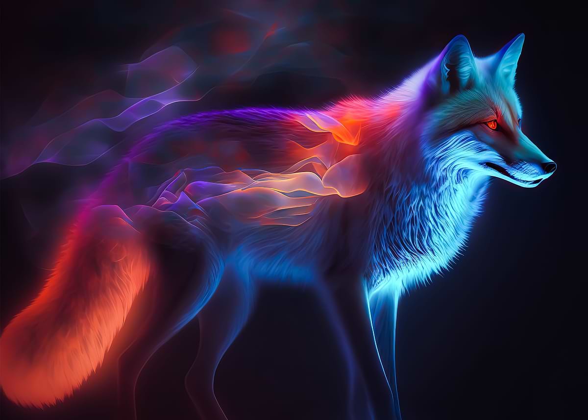 'Ghost Wolf' Poster, picture, metal print, paint by Chloe Connelly ...
