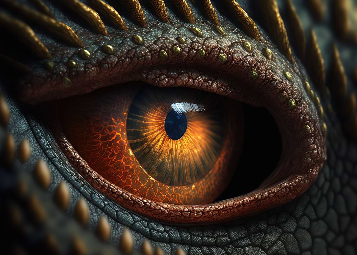 'Dragon Eyes ' Poster, picture, metal print, paint by MatiasCurrie ...