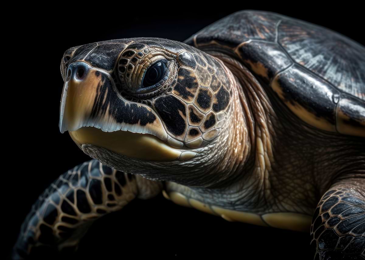 'Sea Turtle Portrait' Poster, picture, metal print, paint by Steven ...