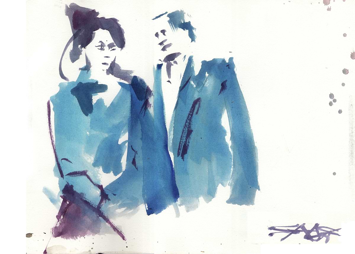 'N551 Soire difficile' Poster, picture, metal print, paint by Alexandre ...