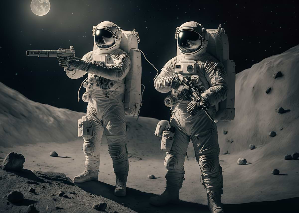 'Astronaut Special Force' Poster, picture, metal print, paint by ...