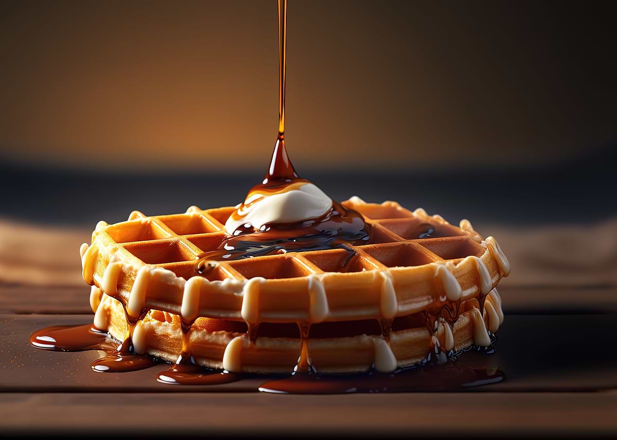 'waffles ' Poster, picture, metal print, paint by Chester Draper | Displate