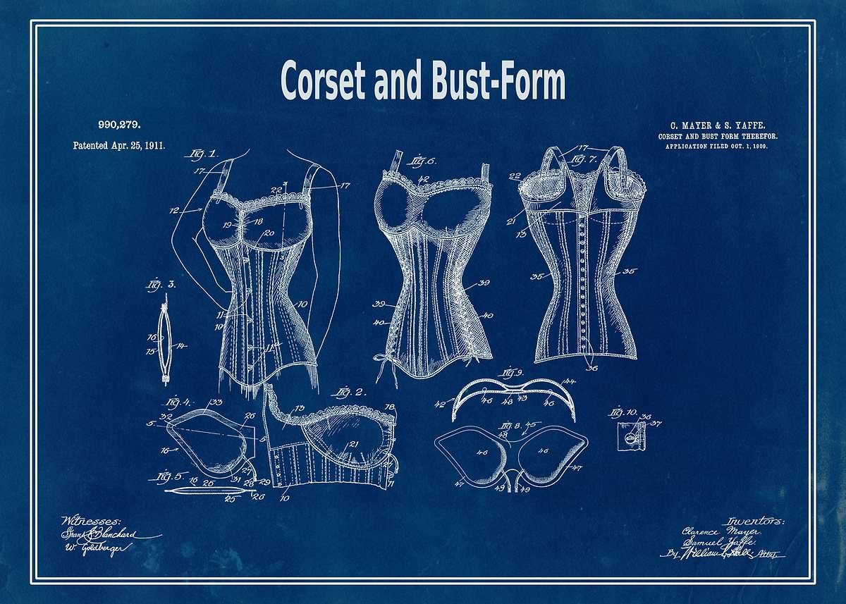 'Patent Corset and BustFor' Poster, picture, metal print, paint by ...