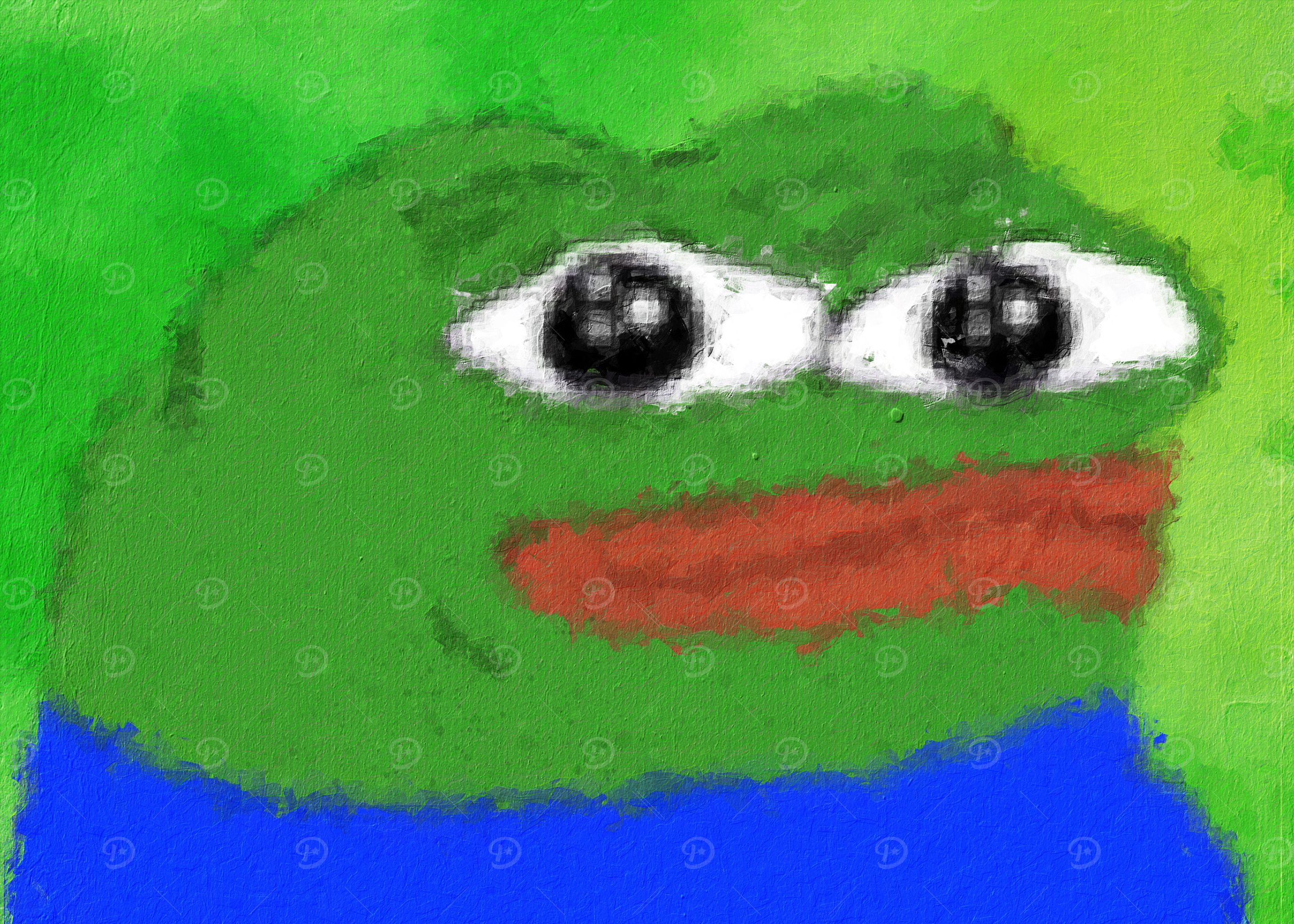 'Pepe the frog' Poster, picture, metal print, paint by Meme Daily ...