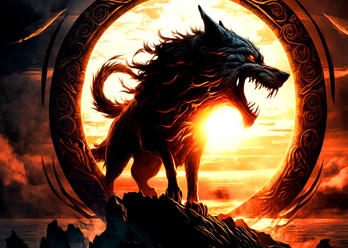 'Fantasy Wolf' Poster, picture, metal print, paint by Haibara Inuya ...