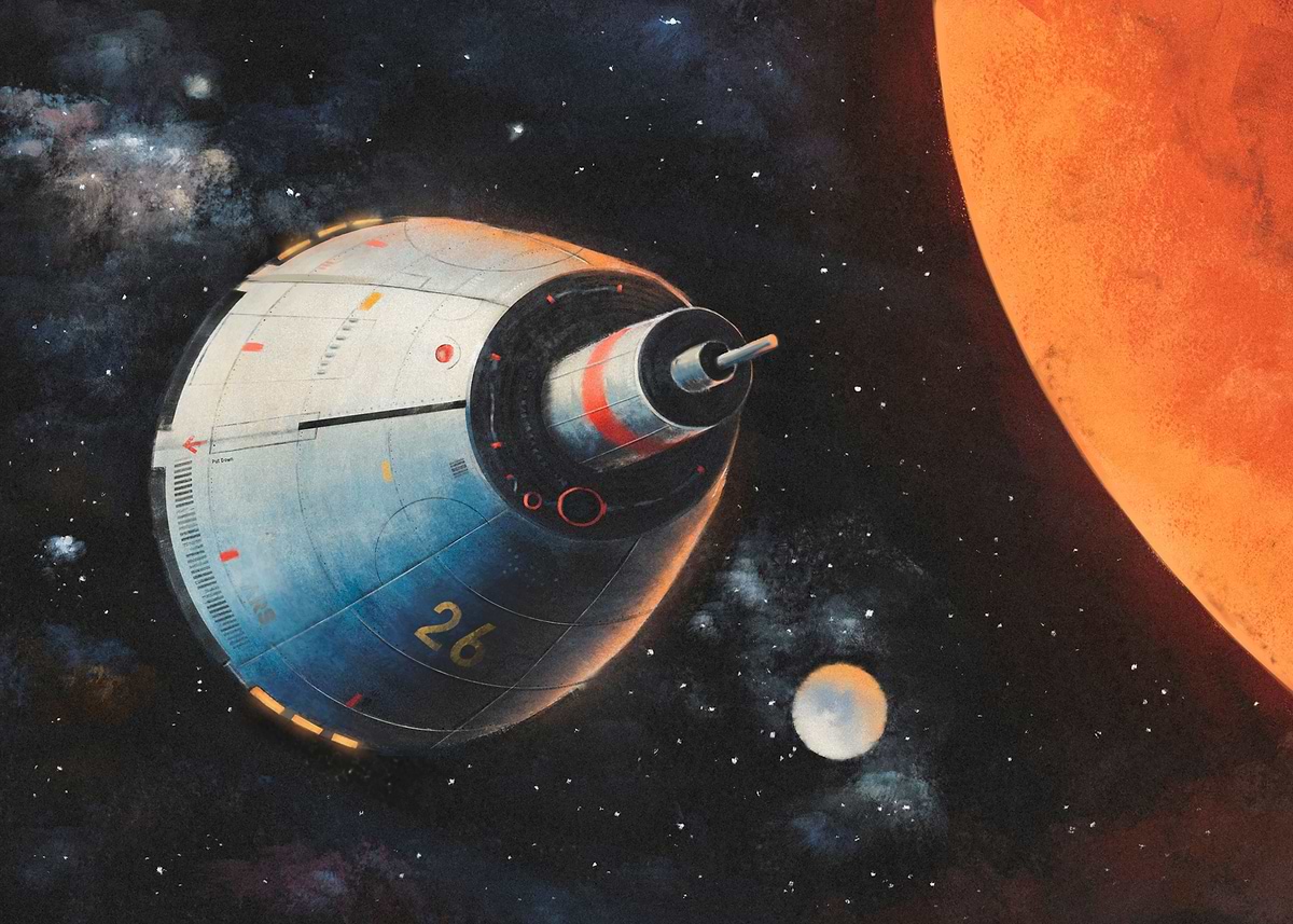 'Spacecraft ' Poster, picture, metal print, paint by Anna Butova | Displate