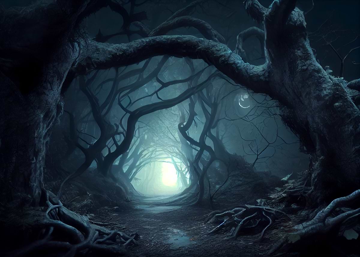 'Evil forest' Poster, picture, metal print, paint by Below Horizon ...