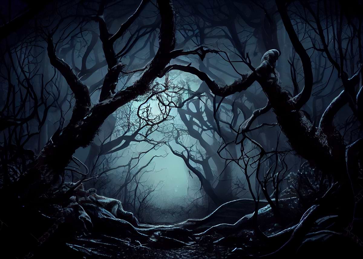 'Evil forest' Poster, picture, metal print, paint by Below Horizon ...