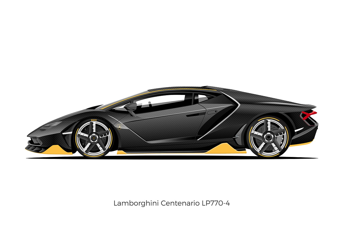 'Lamborghini Centenario' Poster, picture, metal print, paint by ...