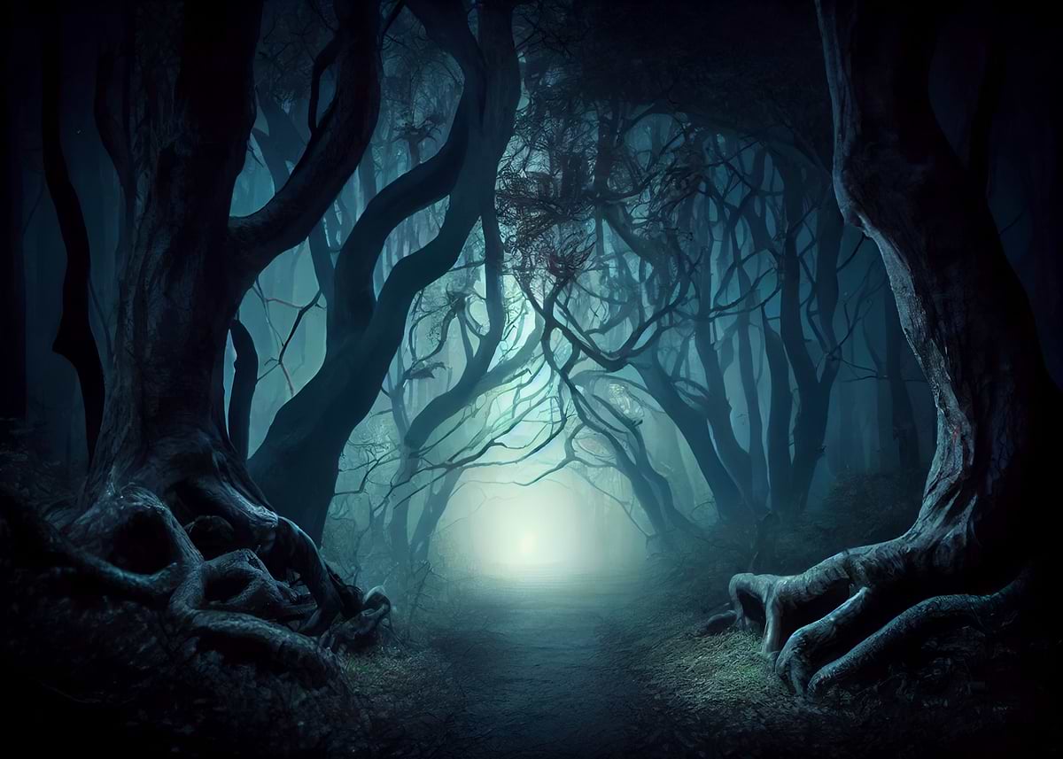 'Evil forest' Poster, picture, metal print, paint by Below Horizon ...