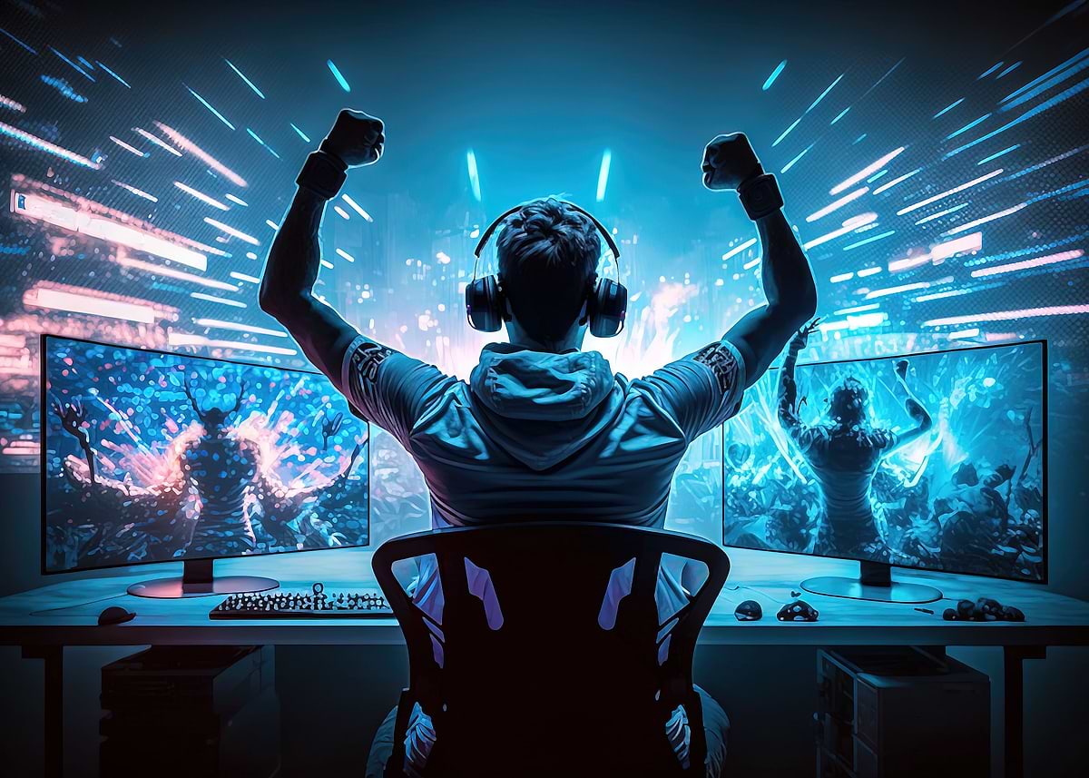'Gaming Gamer Game Victory' Poster, picture, metal print, paint by ...